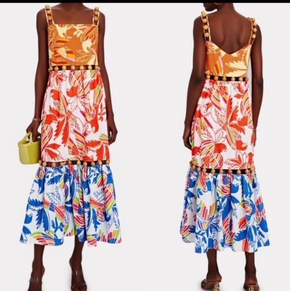 FARM Rio | Dresses | Farm Rio Mixed Colors Tiered Dress Nwt | Poshmark